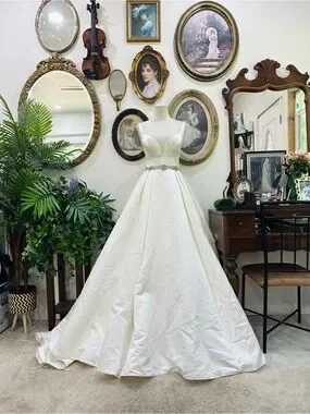 Sottero and Midgley | Dresses | Sottero And Midgley Ivory Satin Ball ...